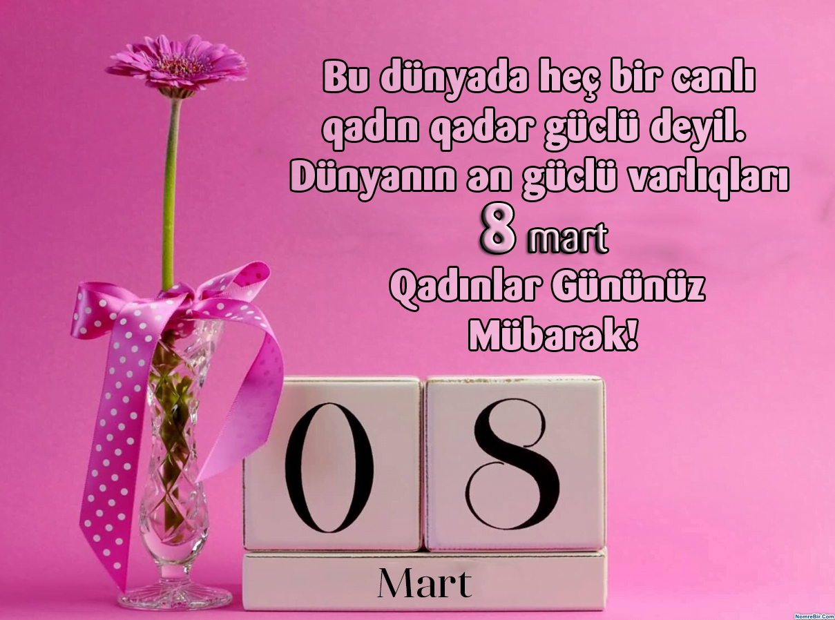 8 Mart Təbrikləri Mesajları Şəkilləri 🌹